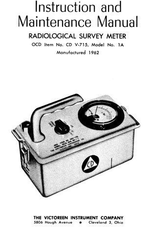 خرید و قیمت دانلود کتاب VICTOREEN CDV-715 Model 1A Radiological Survey ...