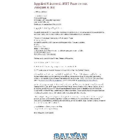 خرید و قیمت دانلود کتاب Applied Microsoft Net Framework Programming ترب