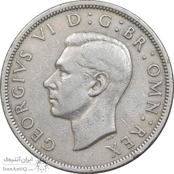 خرید و قیمت سکه 1/2 کرون 1947 جرج ششم - EF40 - انگلستان | ترب