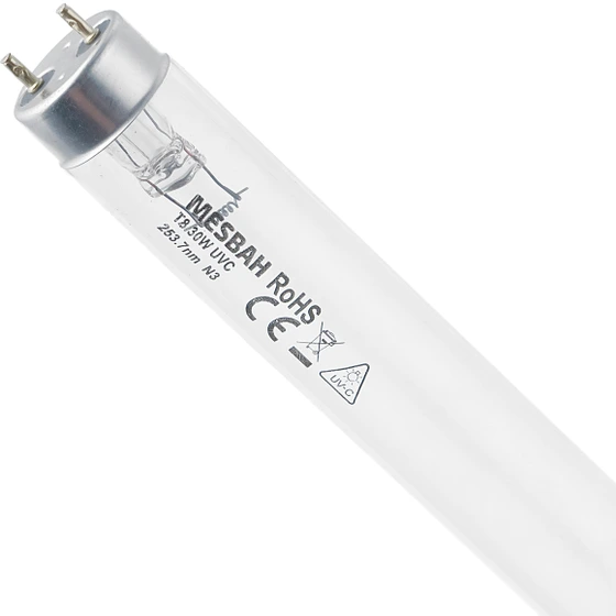 خرید و قیمت لامپ یووی سی 30 وات مصباح مدل UVC 30W T8 پایه G13 | ترب