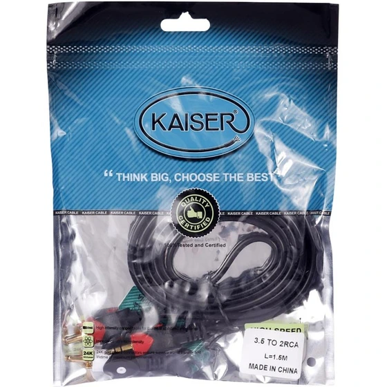 خرید و قیمت کابل ۲ به ۱ صدا Kaiser 1.5m | ترب