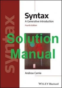 خرید و قیمت Solution Manual for Syntax – Andrew Carnie | ترب