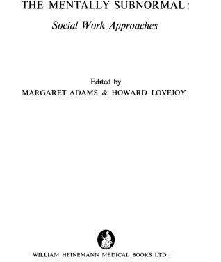خرید و قیمت دانلود کتاب The Mentally Subnormal. Social Work Approaches ...