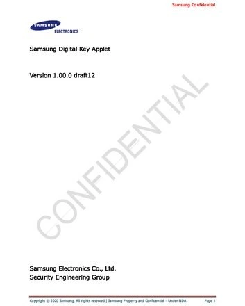 خرید و قیمت دانلود کتاب Samsung Digital Key Applet [v1.00.0.draft12 ed ...