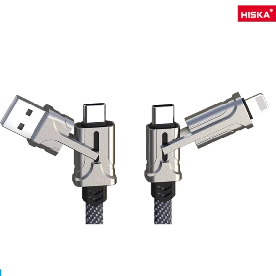خرید و قیمت کابل شارژ چهار کاره LX-30 هیسکا HISKA طول 1 متر | اکسلنت کالا | ترب