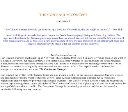 خرید و قیمت دانلود کتاب The Continuum Concept: In Search Of Happiness ...