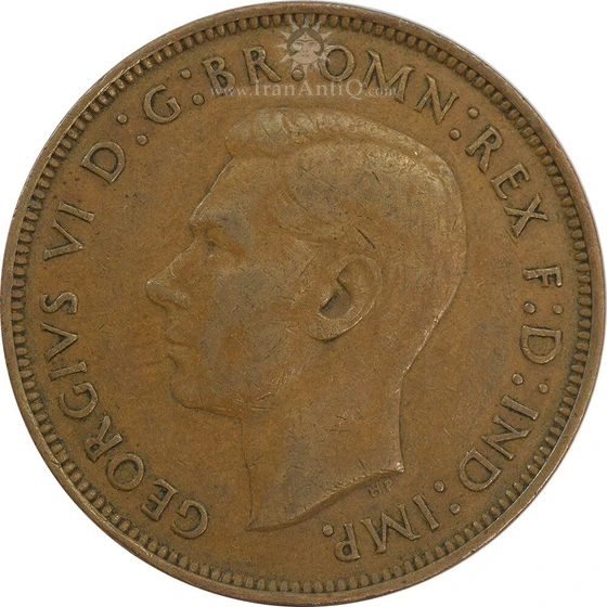 خرید و قیمت سکه 1 پنی 1944 جرج ششم - EF40 - انگلستان | ترب