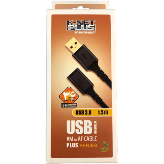 خرید و قیمت کابل افزایش USB3 متراژ 1.5 KNET PLUS مدل KP3015 | ترب