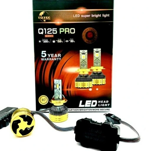 خرید و قیمت هدلایت Q125 tacpro اصلی پایه h1 h7 بی نظیر در نوردهی دارای کارت گارانتی طلایی | ترب
