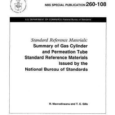 خرید و قیمت دانلود کتاب Standard Reference Materials: Summary of Gas ...