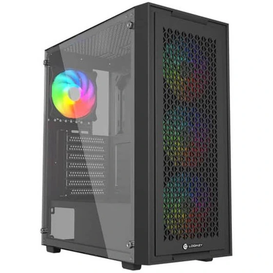 خرید و قیمت کیس کامپیوتر لاجی کی C334B RGB Mid Tower مشکی | ترب
