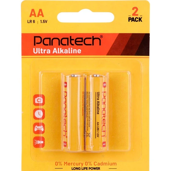 خرید و قیمت باتری دوتایی قلمی Panatech Ultra Alkaline 1.5V AA | ترب