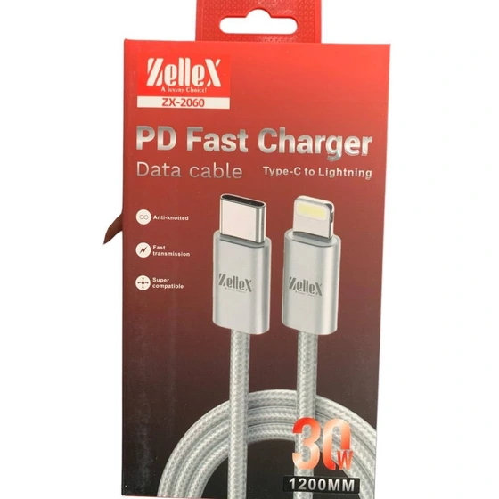 خرید و قیمت کابل PD فست شارژ آیفون ZELLEX مدل ZX-2060 | ترب