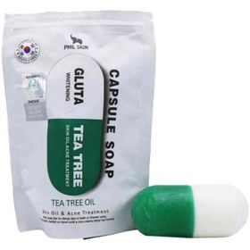 خرید و قیمت صابون کپسولی اسکین Phil Skin Gluta Tea Tree عصاره چای سبز ...