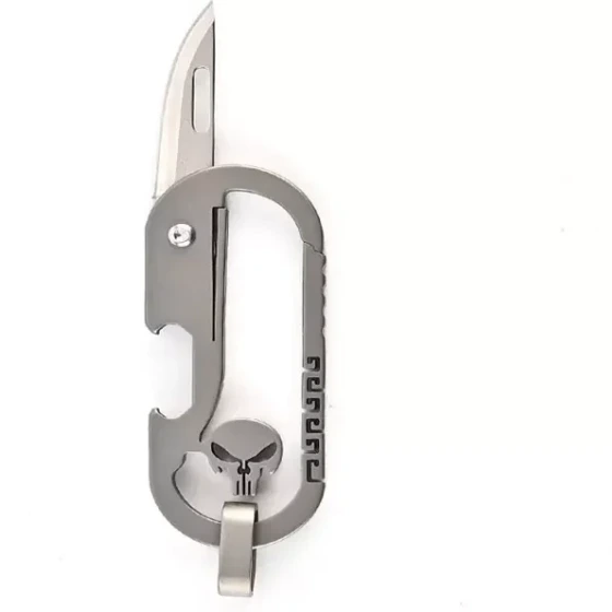 خرید و قیمت چاقو آنباکسینگ و جاکلیدی تیتانیومی تاشو Multifunctional ...