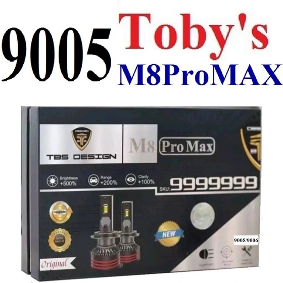 خرید و قیمت هدلایت لامپ خودرو توبیز مدل M8 Pro Max پایه 9005 و 9006 | ترب