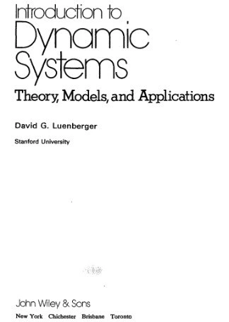 خرید و قیمت دانلود کتاب Introduction to dynamic systems: theory, models ...