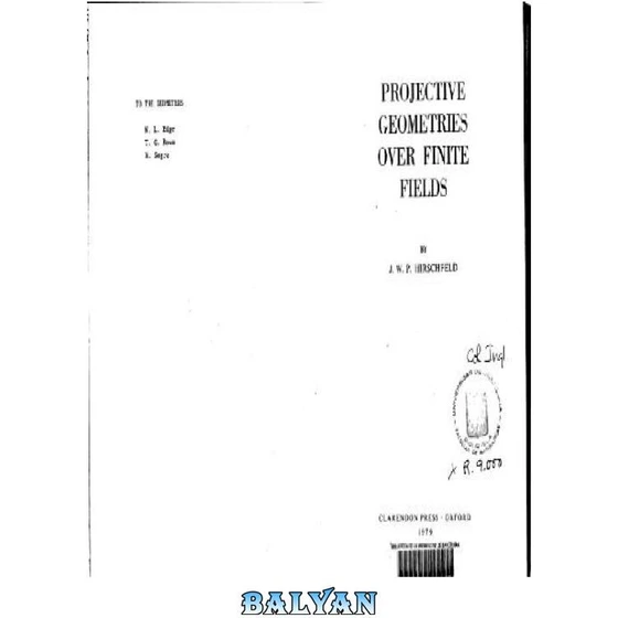 خرید و قیمت دانلود کتاب Projective Geometries Over Finite Fields ترب