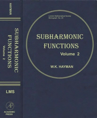خرید و قیمت دانلود کتاب Subharmonic functions, vol.2 1990 | ترب