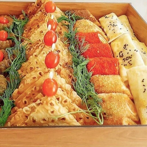 خرید و قیمت سینی فینگر فود خانگی با چهار نوع متنوع پک کامل حدودا 800