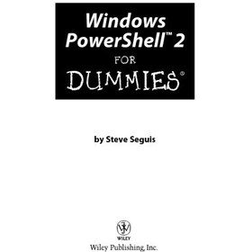 خرید و قیمت دانلود کتاب Windows Powershell 2 for dummies 2009 | ترب