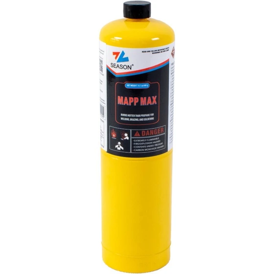 خرید و قیمت کپسول گاز مپ جوشکاری سیزن مدل MAPP MAX وزن کل 850 گرم | ترب