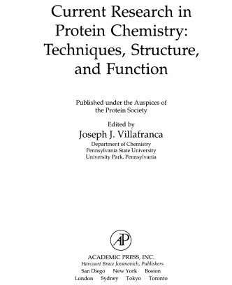خرید و قیمت دانلود کتاب Current Research in Protein Chemistry ...