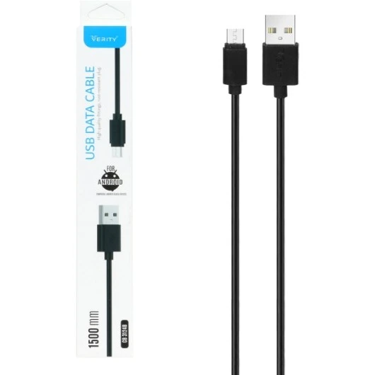 خرید و قیمت کابل شارژ USB به microUSB وریتی مدل CB3124 B طول 1.5 متری | ترب