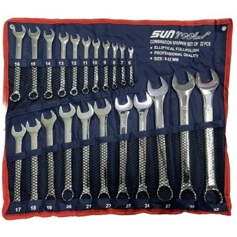 خرید و قیمت مجموعه 22 عددی آچار یکسر تخت یکسر رینگ SUNTOOLS | ترب