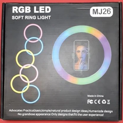 خرید و قیمت رینگ لایت قطر 26 سانت هفت رنگ مدل mj26 بدون پایه | ترب