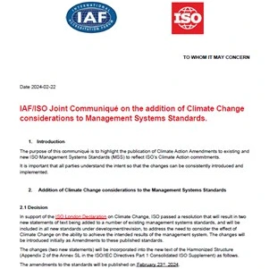 خرید و قیمت ISO/MSS-Communique-Amendment-2024- IAF/ISO Joint Communiqué ...