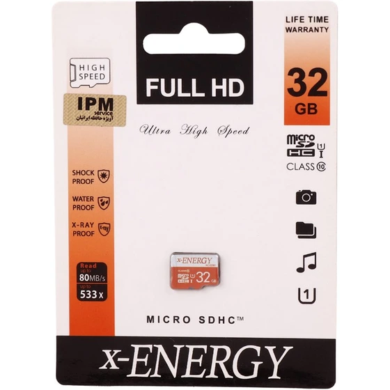 خرید و قیمت رم میکرو 32 گیگ ایکس انرژی X-Energy 533X U1 C10 80MB/s | ترب