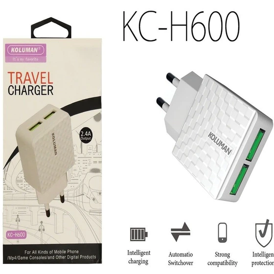 خرید و قیمت کلگی شارژر برند koluman مدل kc-h600 | ترب