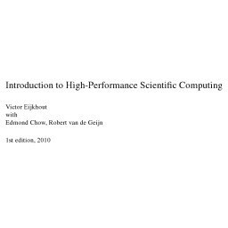 خرید و قیمت دانلود کتاب Introduction to High Performance Scientific Computing 2010 | ترب