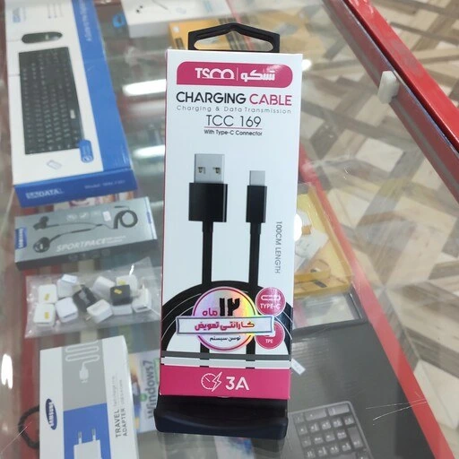 خرید و قیمت کابل شارژ تایپ سی تسکو Tsco مدل TCC169 طول 100 سانتی متر دارای 12ماه گارانتی | ترب