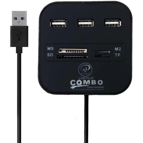خرید و قیمت هاب 3 پورت USB و رم ریدر ایکس پی پروداکت مدل XP-HC836 COMBO | ترب