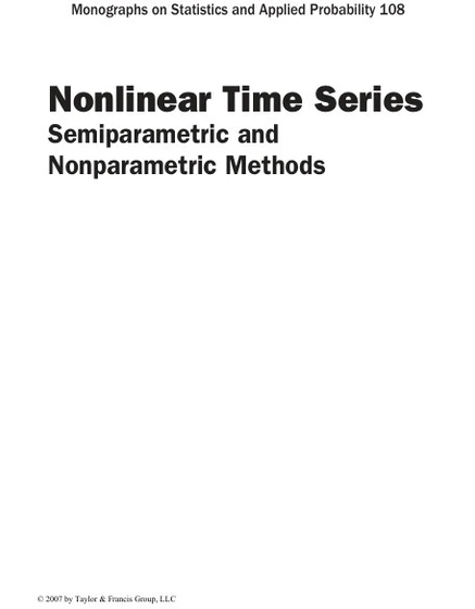 خرید و قیمت کتاب Nonlinear Time Series Semiparametric And