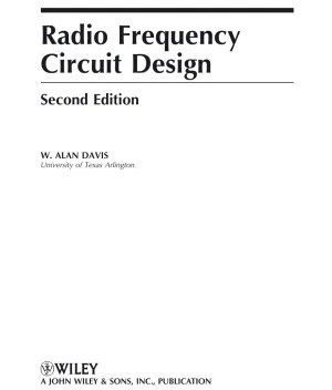 خرید و قیمت دانلود کتاب Radio Frequency Circuit Design, Second Edition ( طراحی مدار فرکانس ...