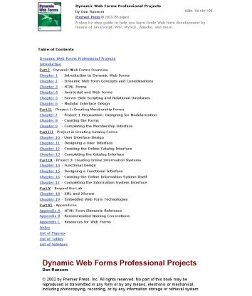 خرید و قیمت دانلود کتاب Dynamic Web Forms Professional Projects ویرایش ...