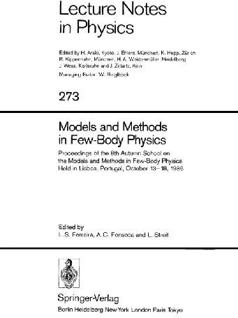 خرید و قیمت دانلود کتاب Models and Methods in Few-Body Physics ویرایش 1 ...