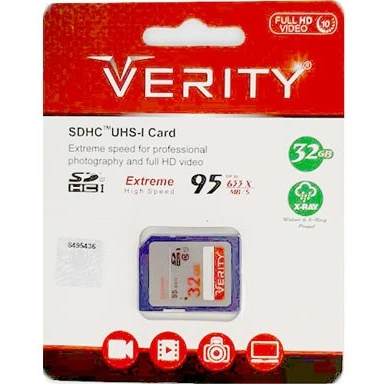 خرید و قیمت مموری SD وریتی VERITY مدل 95MB/s C10 U1 ظرفیت 32 گیگابایت | ترب
