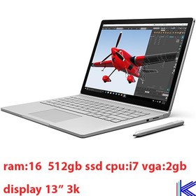 خرید و قیمت لپ تاپ سورفیس استوک surface book 1 i7-6600u 16gb 512gb 2gb-gtx965m | ترب