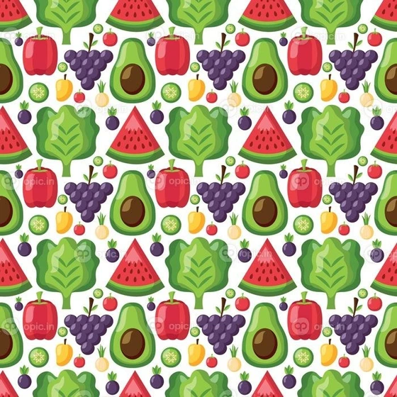 خرید و قیمت دانلود طرح پترن بدون درز وکتور میوه ها | ترب