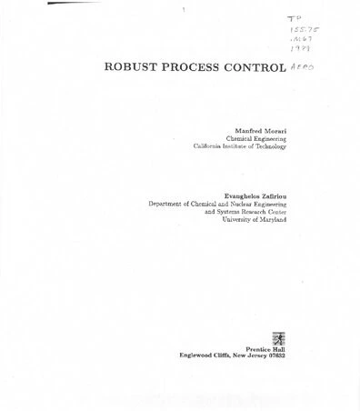 خرید و قیمت دانلود کتاب Robust process control [1 ed.] | ترب
