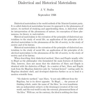 خرید و قیمت دانلود کتاب Dialectical and Historical Materialism 1938 | ترب