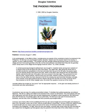 خرید و قیمت دانلود کتاب The Phoenix Program: America’s Use of Terror in ...