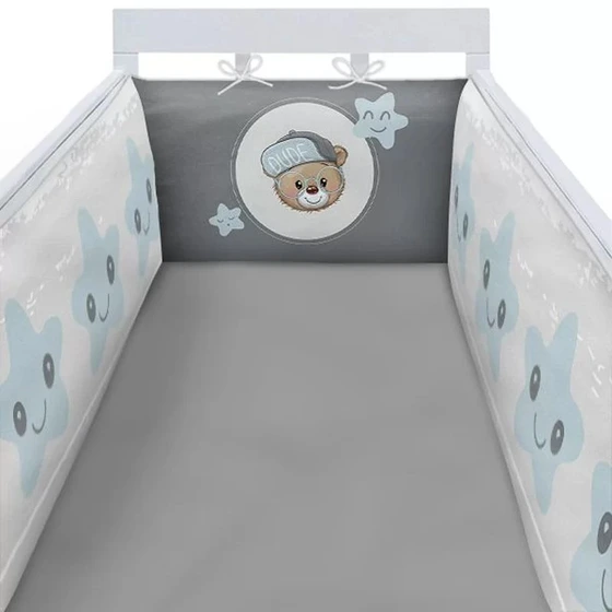 خرید و قیمت محافظ تخت کودک طرح ستاره و خرس - زمان ساخت این محصول 5 روز ...