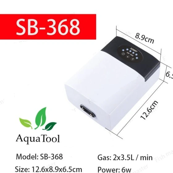 خرید و قیمت پمپ هوا شارژی دو خروجی SB-368 سوبو | ترب