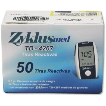 خرید و قیمت نوار تست قند خون زیکلاس مد TD-4267 بسته 50 عددی | ترب