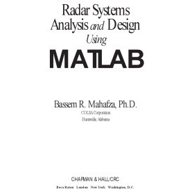 خرید و قیمت دانلود کتاب Radar Systems Analysis and Design Using MATLAB Second Edition 2005 | ترب